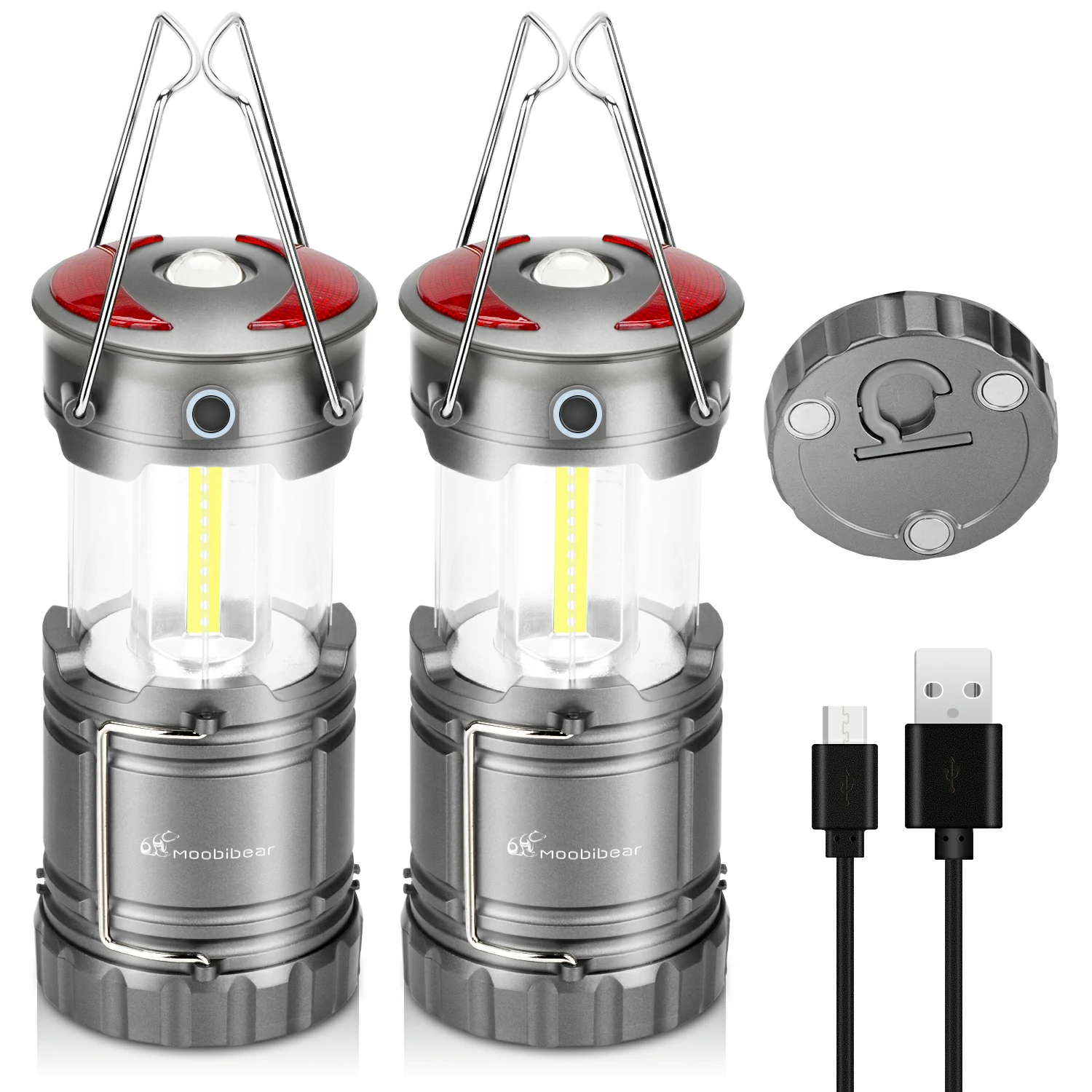 Rechargeable Camping Lantern, Rechargeable LED Lantern, Magnetic Base ...