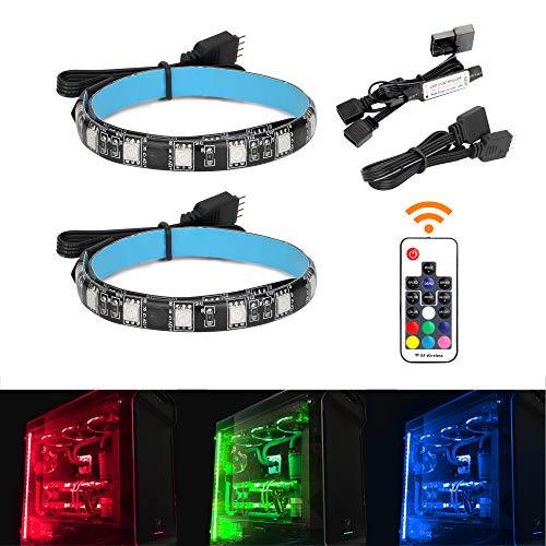 Computer Host Decoration RGB PC LED Strip Lights with IF Remote ...