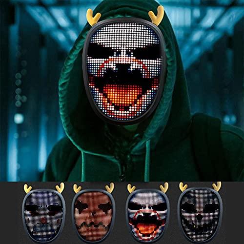 Mini Programmable Bluetooth LED Light Up Face Mask for Costumes Cosplay ...