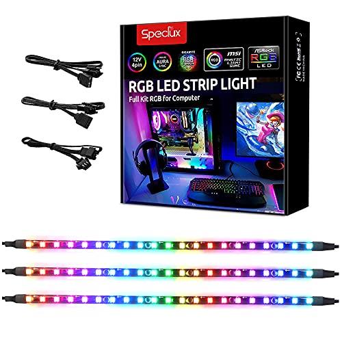 Addressable RGB PC LED Strip Lights with 5V 3Pin RGB Header, 3PCS ...