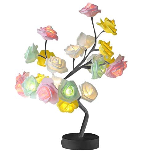 Endless Rose Lamp, Flower Rose Tree Lamp, LED Table Rose Night Light ...